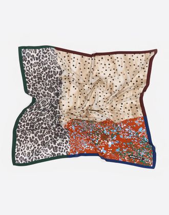 Bimba & Lola Patchwork-Logo-Schal in Rostorange