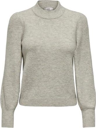 Jacqueline de Yong JACQUELINE DE YONG Pull Femme JDY col Rond en Tricot Manches Longues Coupe r&eacute;guli&egrave;re Top Tendance, Couleurs:Beige, Taille:XL