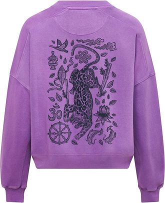 Komodo Damen vegan Womens Sweatshirt Nepali Leopard Lila