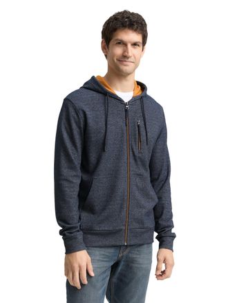 Tom Tailor Herren 1048637 Hoodie Sweatjacke, 30328-Navy Fine Yd Stripe, XXL