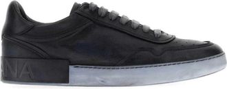 Dolce & Gabbana Homme, Chaussures, Noir, Taille: 41 1/2 EU Baskets Basses en Cuir