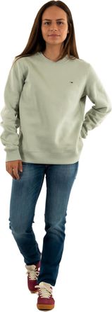 Tommy Jeans Damen Pullover Crew Neck Rundhalsausschnitt, Gr&uuml;n (Misty Sage), XS