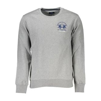 La Martina Fleece Crewneck-Sweatshirt mit Stickerei - - Sweatshirts & Hoodies - Herren - Grau - L