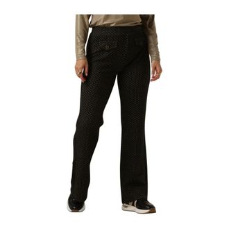 Summum Ausgestellte Mini-Hose mit Jacquard-Muster - - Trousers - Damen - Schwarzk - S