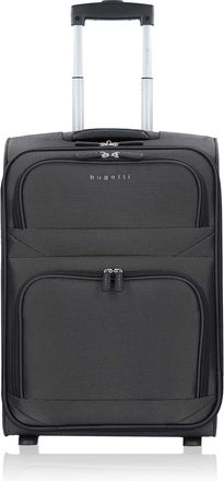 Bugatti Lima Trolley 52cm, Weichgepäck Koffer in schwarz, Kleiner Koffer leicht