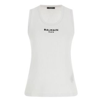Balmain Paris Embroidered Vest Top - - Tops - Damen - Wei&szlig; - S