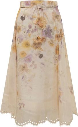 Zimmermann Femme, Jupes, Multicolore, Taille: 36 FR Jupe Midi Brod&eacute;