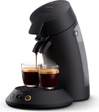 Philips Domestic Appliances Senseo Original Plus CSA210/60 Kaffeepadmaschine (Kaffeestärkewahl, Kaffee Boost Technologie, aus recyceltem Plastik), schwarz