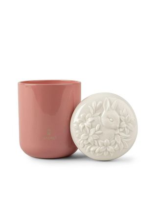 Lladro Kerzenhalter aus Glas mit Porzellandeckel Hase - S&uuml;&szlig;e Erinnerungen. Kerze mit Porzellandeckel aus der Kollektion Chinesisches Tierkreiszeichen Gewidme