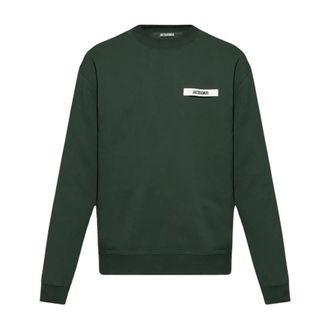 Jacquemus SweaT-shirt en gros-grain - Homme - Sweatshirts et sweats &agrave; capuche - Vert - Taille: S