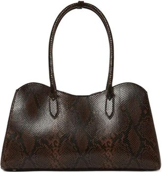 Stella McCartney Stella McCartney Hobo Bags - Structured Shoulder Bag With Textured Snakeskin Pa - Gr. unisize - in Schwarz - f&uuml;r Damen