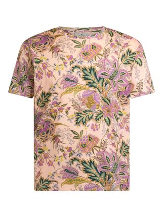 Etro t-shirt à fleurs - Rose