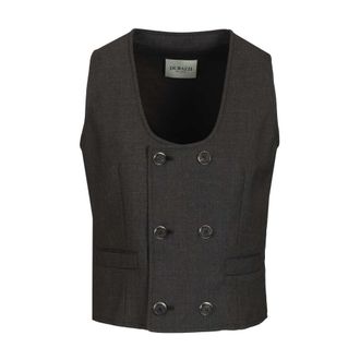 Durazzi Milano Taillierter- zweireihiger Gilet - - Suits - Damen - Grau - S