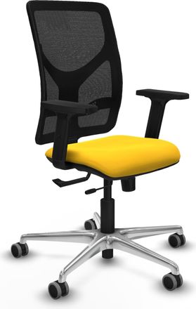 Piqueras y Crespo Stuhl aus Polycarbonat mit 2D-Armlehnen, h&ouml;henverstellbare Lendenwirbelst&uuml;tze, ausgestattet mit Syncro/Traslack und Schneideschaum, mit Rollen 65 mm, 