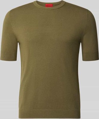 HUGO BOSS Slim Fit T-Shirt aus Feinstrick Modell SAN CARL-CV