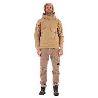 Ten c Baumwoll-Hoodie mit OJJ-Tasche - - Sweatshirts & Hoodies - Herren - Beige - S