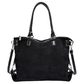 Generic Sac &agrave; main en daim synth&eacute;tique pour femme avec bandouli&egrave;re r&eacute;glable et poign&eacute;e sur le dessus, grande capacit&eacute; pour voyage, shopping, usage quotidien, 