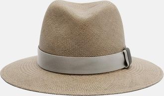 Brunello Cucinelli Chapeau fedora en paille