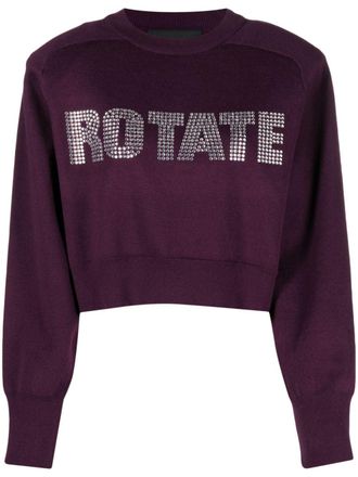 Rotate sweat à logo strassé - Violet
