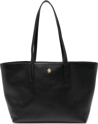Bally sac cabas en cuir à logo imprimé - Noir
