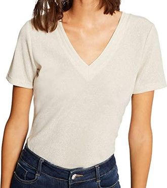Morgan 212-diwi Femme T-Shirt, Beige, XL