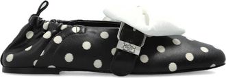 Ganni ballerines &agrave; pois - Noir