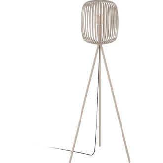Eglo Eglo - Stativ Stehleuchte Romazzina, Stehlampe Wohnzimmer aus Metall in Sandfarben, Dreibein Standleuchte, Wohnzimmerlampe mit E27 Fassung