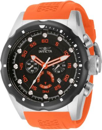 Invicta Speedway 69830 Herrenuhr - Quarzwerk - Stahl mit schwarzem Zifferblatt - 50 mm