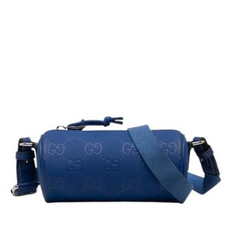Gucci Sac bandouli&egrave;re en cuir effet caoutchouc GG Pre-owned - Femme - Pre-owned - Bleu - Taille: ONE Size