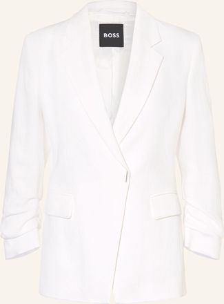 HUGO BOSS Blazer Jia Mit Leinen Und 3/4-Arm weiss
