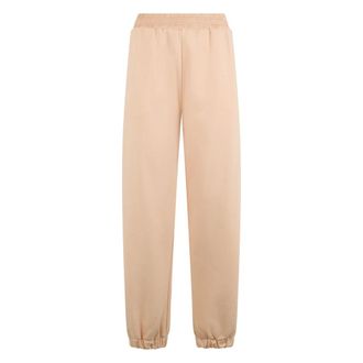 Fabiana Filippi Pantalon Polyvalent Doux &agrave; Taille &Eacute;lastique - Femme - Pantalons - Beige - Taille: 36 FR