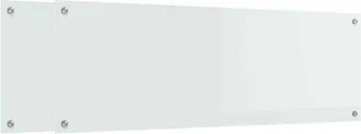 vidaXL K&uuml;chenr&uuml;ckwand 2 pcs Wei&szlig; 120 x 40 cm Geh&auml;rtetes Glas vidaXL