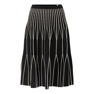 Elisabetta Franchi Femme, Jupes, Noir, Taille: 38 FR Jupe Midi