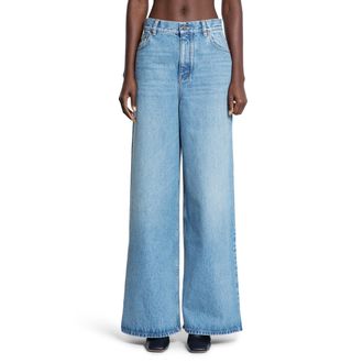 Chloé High-Rise Wide-Leg Jeans in Light Wash Denim
