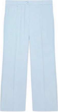 Fiorella Rubino Femme, Pantalons, Bleu, Taille: 46 FR Pantalon &agrave; Jambes Larges