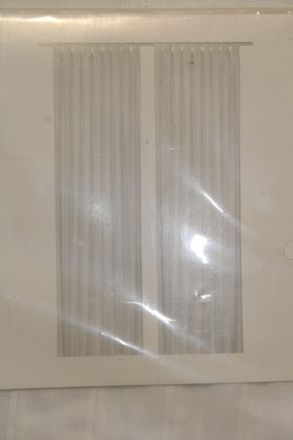 IKEA 2-er Set Gardinen Matilda transparente aber blickdichte Gardinenschals mit Schlaufen, je 300 x 140 cm, weiss, 100% Baumwolle