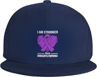 Generic Je suis Plus Fort Que Le Lymphome De Hodgkin Homme Femme Strapback Cap Mode Snapback Chapeau Anti-UV Casquette De Baseball pour Adulte Golf Camping