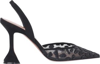 Amina Muaddi Holli Mesh Sling 95 - - Shoes - Damen - Schwarzk - 39 1/2 EU