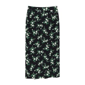 Dolce & Gabbana Femme, Jupes, Noir, Taille: 36 FR Midi Floral Skirt