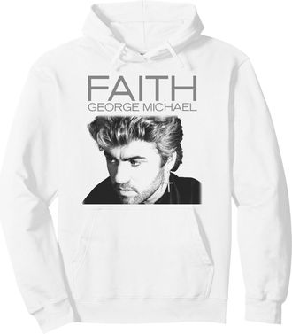 George Michael Schwarz-Wei&szlig;-Portr&auml;t Pullover Hoodie