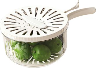 Generic Waschsch&uuml;ssel Mit Sieb,2-in-1 Sch&uuml;ssel Zum Abtropfen Von | Sieb Aufbewahrungsbeh&auml;lter | F&uuml;r Haushalt Restaurant K&uuml;hlschrank Speisekammer K&uuml;chenregal W