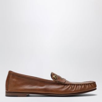 Versace Braune Guanto Mokassins aus Kalbsleder