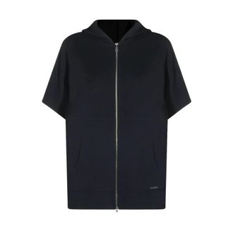 Max Mara Sweat &agrave; capuche zipp&eacute; - Femme - Sweatshirts et sweats &agrave; capuche - Bleu - Taille: 38 FR