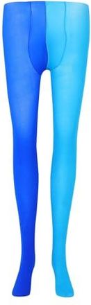 BESTOYARD Collants multicolores pour femme Mode Splice Bas de f&ecirc;te Costume Bas - Bleu - taille unique taille