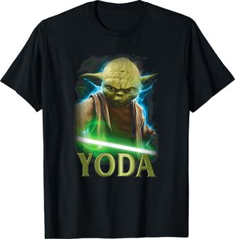 Star Wars Yoda With Lightsaber T-Shirt