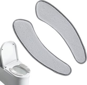 Generic WC-Sitzbezug-Pads - Warmer WC-Sitzbezug, Waschbare, Wiederverwendbare Klebematte, Doppelklappen-Trennung, Pl&uuml;sch-Toilettensitzpolster F&uuml;r Kinder Und E
