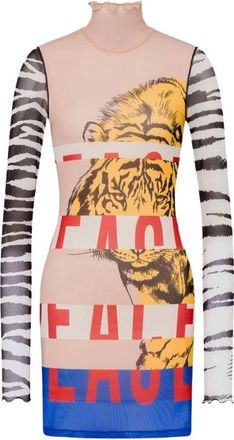 Moschino Femme, Robes, Multicolore, Taille: 36 FR Robe en tulle imprim&eacute;