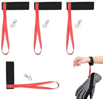 Generico Sangles r&eacute;glables pour gants de ski, sangles de poignet pour gants de ski - Sangle de s&eacute;curit&eacute; pour support de gants, 4 sangles pour gants de sport, l