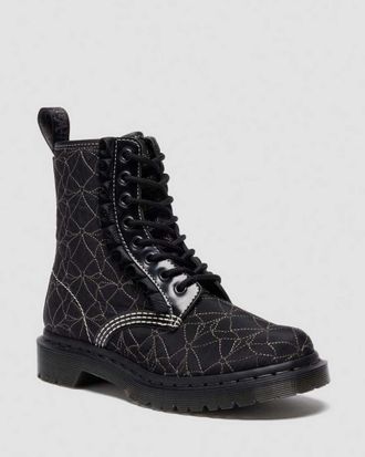 Dr. Martens 1460 Frill Leder Schn&uuml;rstiefel in Schwarz, Gr&ouml;&szlig;e: 36