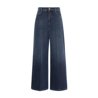 Max Mara Smmelia Weite Baumwoll-Denim-Jeans - - Jeans - Damen - Blau - XS